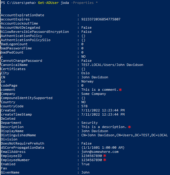 Storing Sensitive Data in Active Directory
