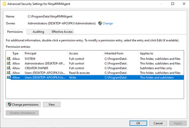 Privilege escalation vulnerability in NinjaRMM Agent MSI Installer ...